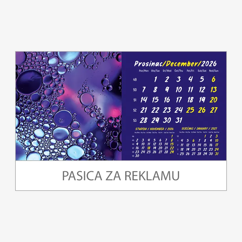 Stolni kalendar obostrani 2026 - kalendari.com.hr
